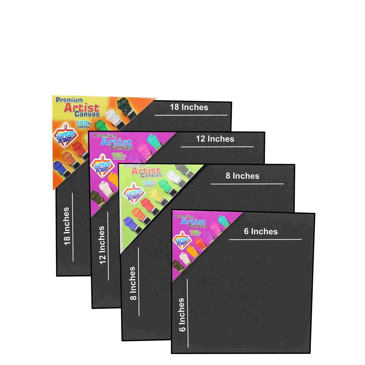 Black Canvas Board for Painting – Rangora