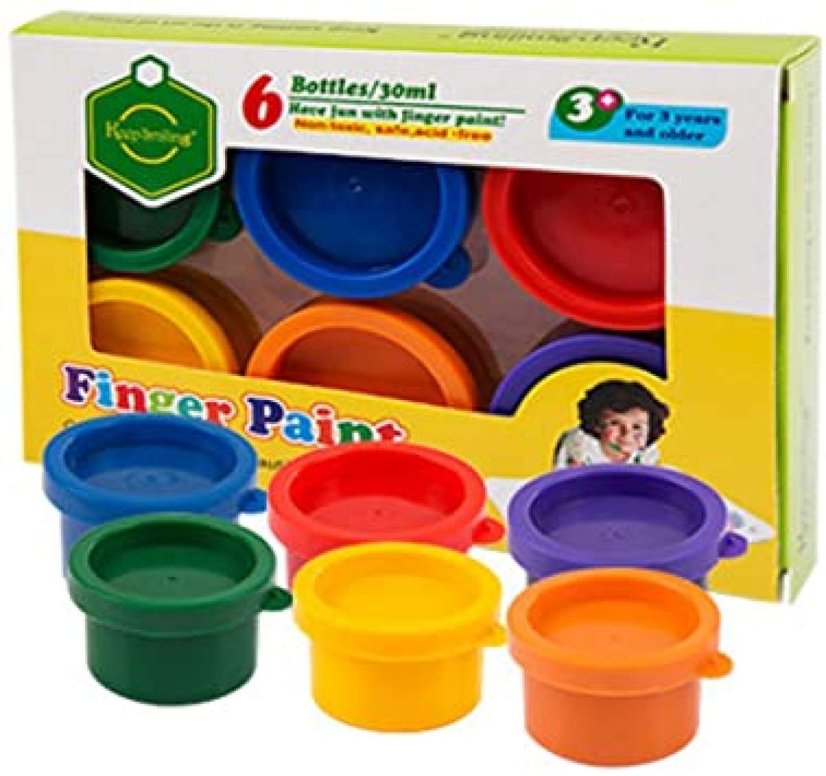KeepSmiling Washable Finger Paints color for Kids ( Pack Of 6 Colors ...